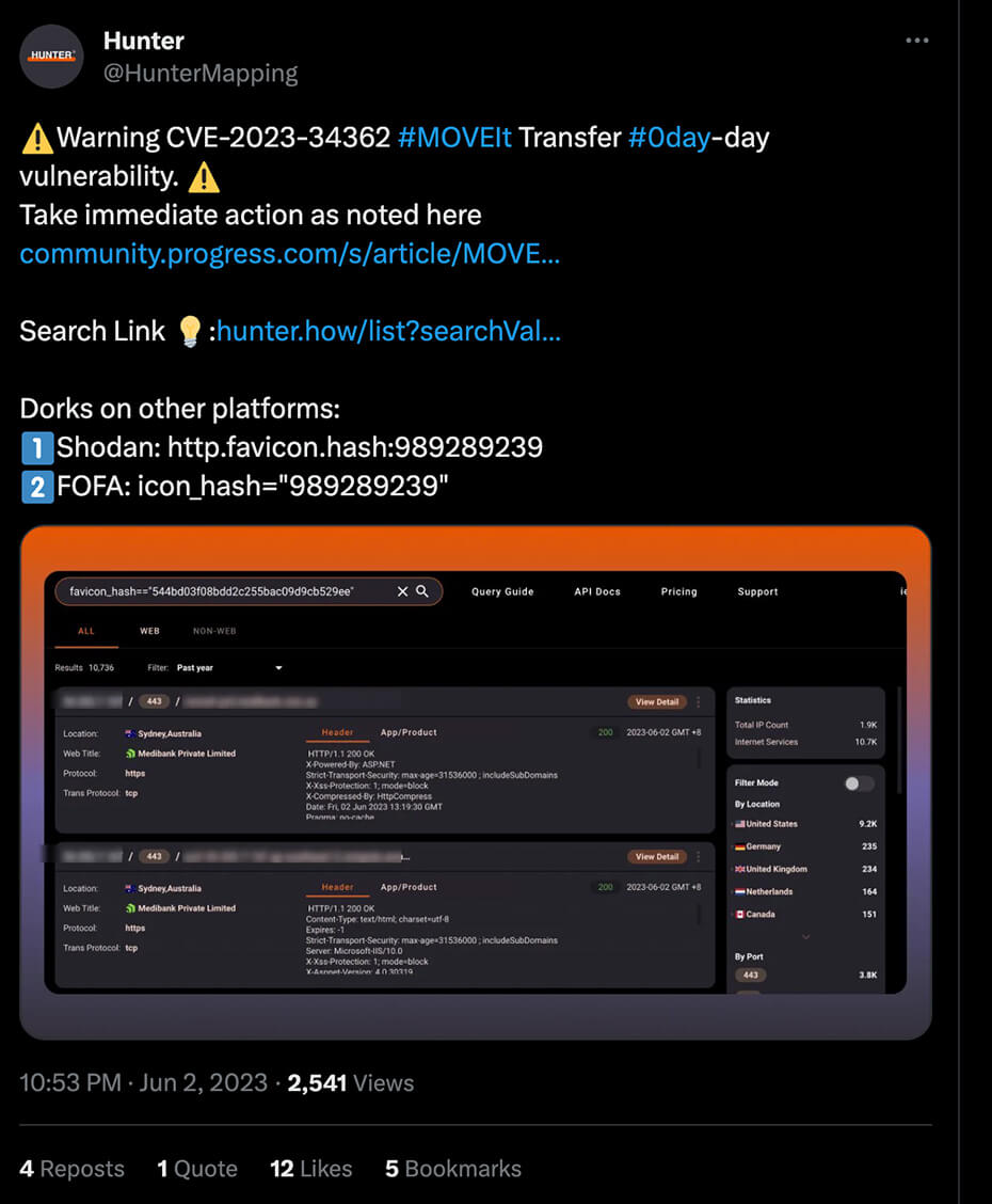 MOVEit Transfer: Detecting affected servers at scale | Bitsight